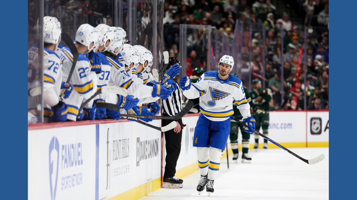 Buchnevich scores late in third period to help Blues end 10-game road ...