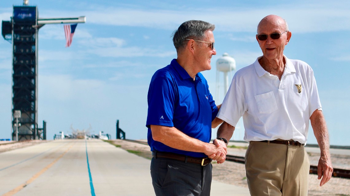 Apollo 11 astronaut returns to launch pad 50 years later | ksdk.com