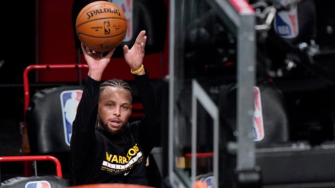 Warriors star Stephen Curry makes 105 straight 3s post-practice | ksdk.com