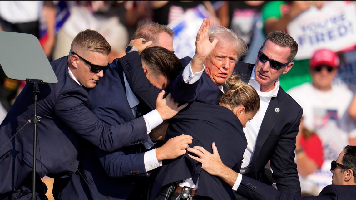 Donald Trump rally video shows chaos after gunshots ring out | ksdk.com
