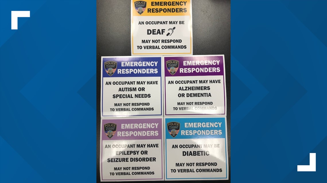 St. Charles County Police giving away stickers to better assist people ...