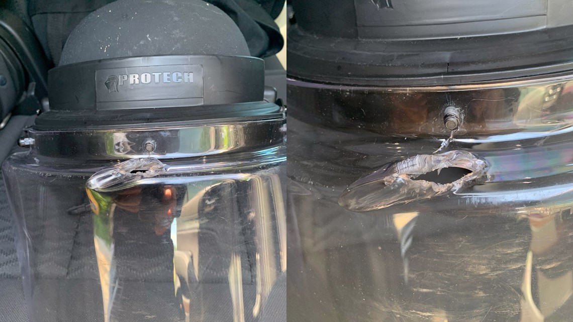 St. Louis | Trooper's riot helmet stops bullet | ksdk.com