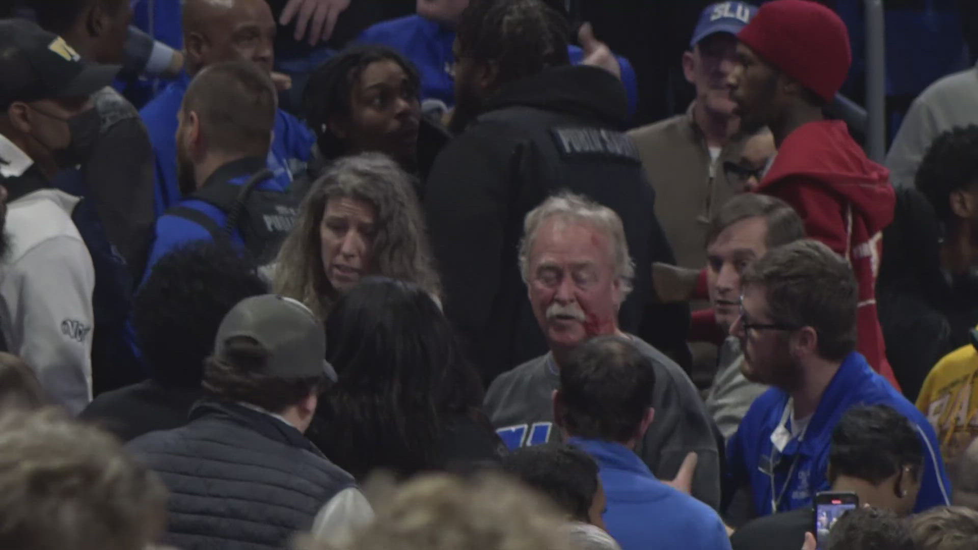 Brawl in the stands at SLU-VCU basketball game causes delays | ksdk.com