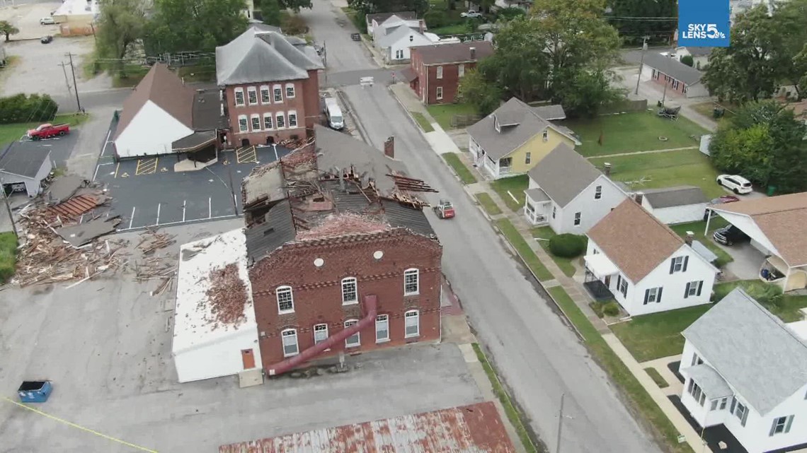 Wednesday night storms damage historic building in Freeburg | ksdk.com
