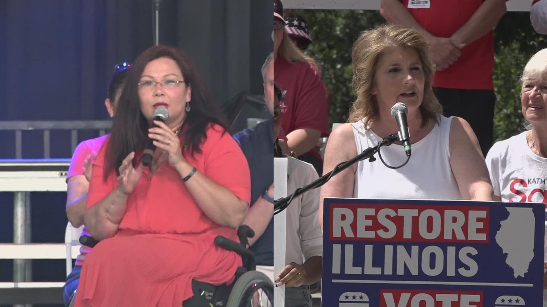 GOP’s Kathy Salvi, Sen. Tammy Duckworth voice stark differences on key ...