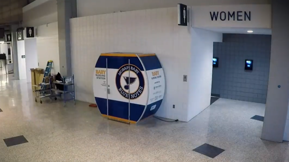 Blues add nursing pods for moms at Enterprise Center | ksdk.com