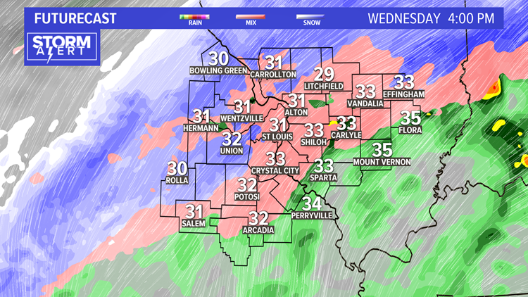 St. Louis weather forecast timeline: Tracking snow, sleet | ksdk.com