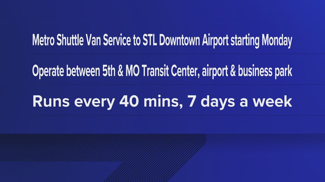 Shuttle van replaces the Metro Bus service to airport downtown | ksdk.com
