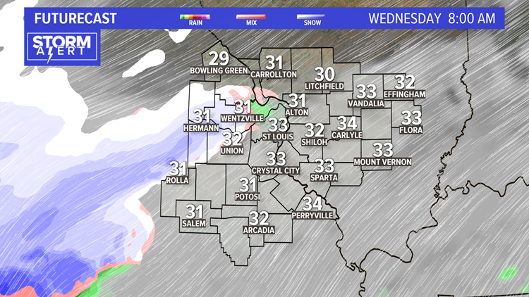 St. Louis weather forecast timeline: Tracking snow, sleet | ksdk.com