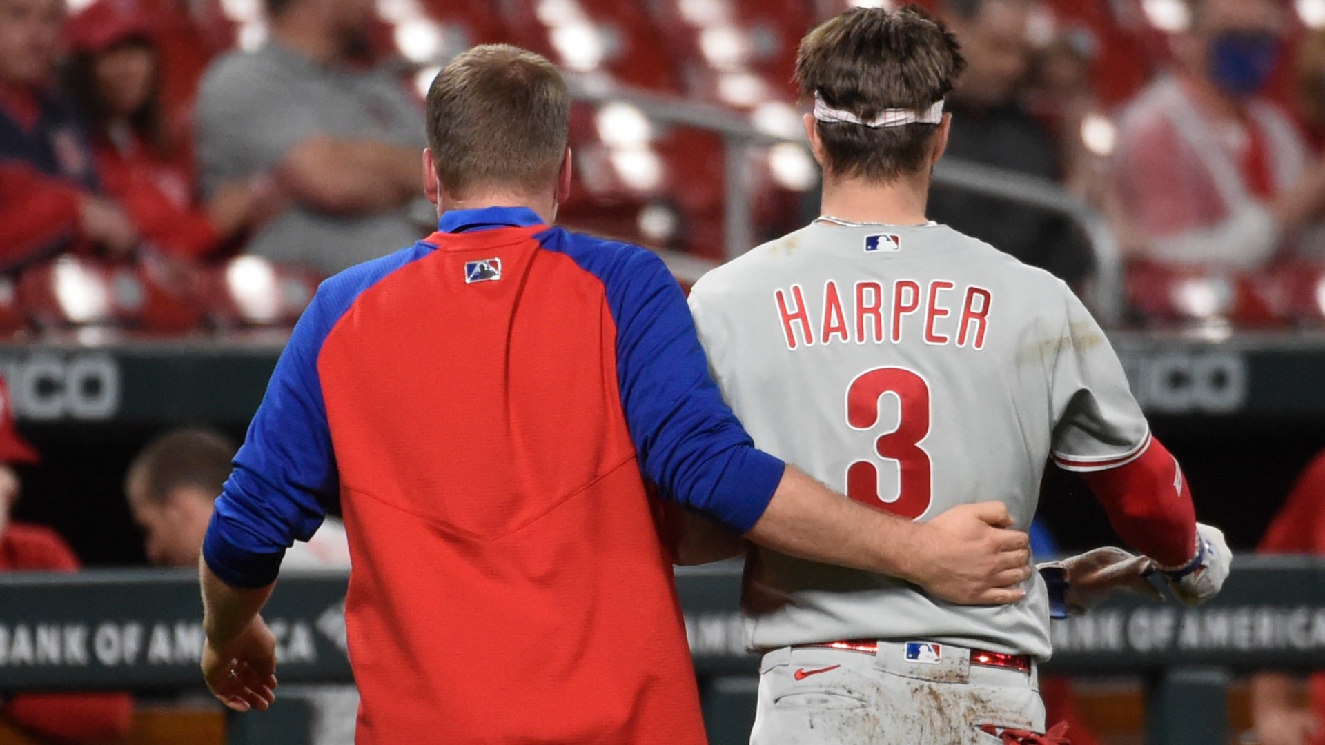 Bryce Harper shares message after being hit in face against Cards ...