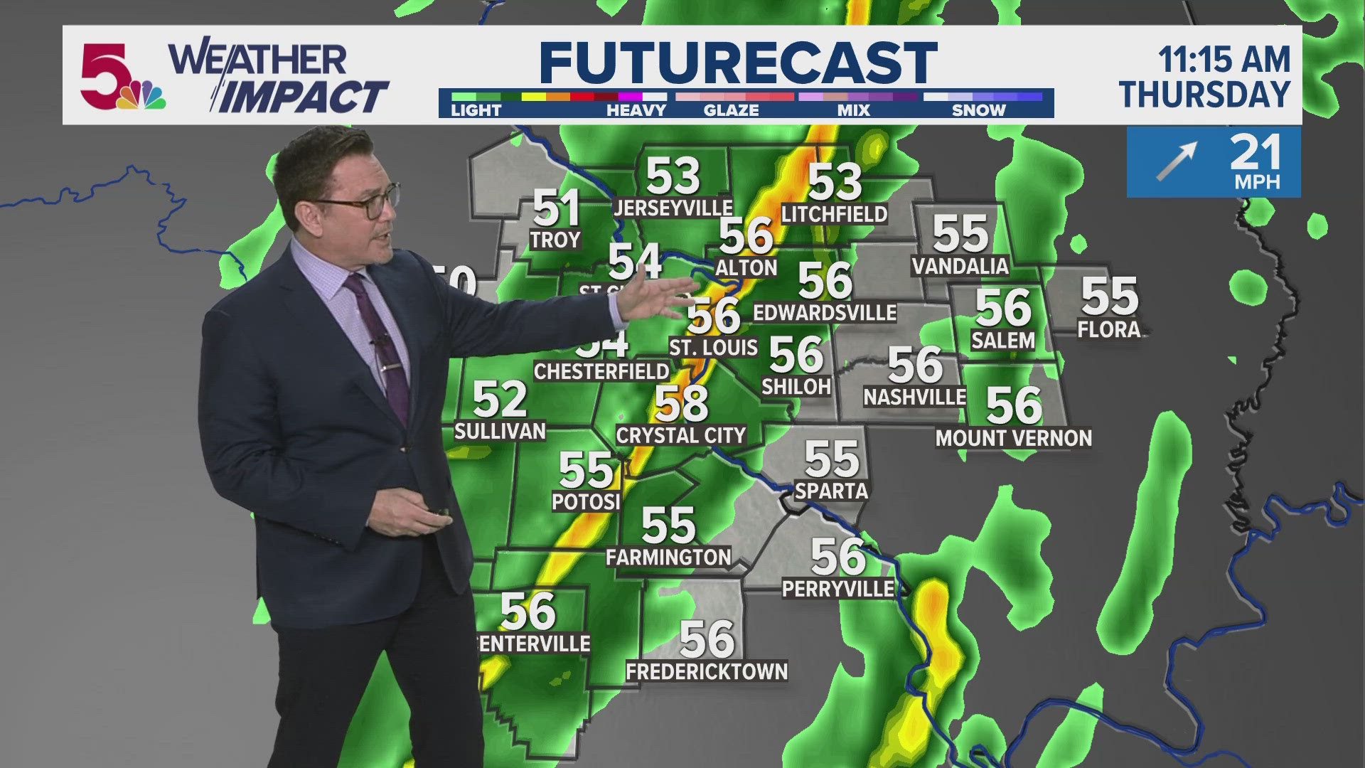 St. Louis forecast: Morning showers, then breezy and colder later ...