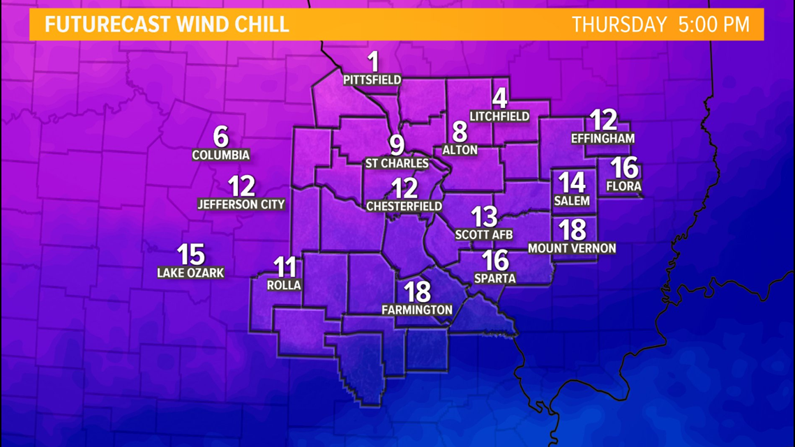 Chilly days and frigid nights expected through Saturday | ksdk.com