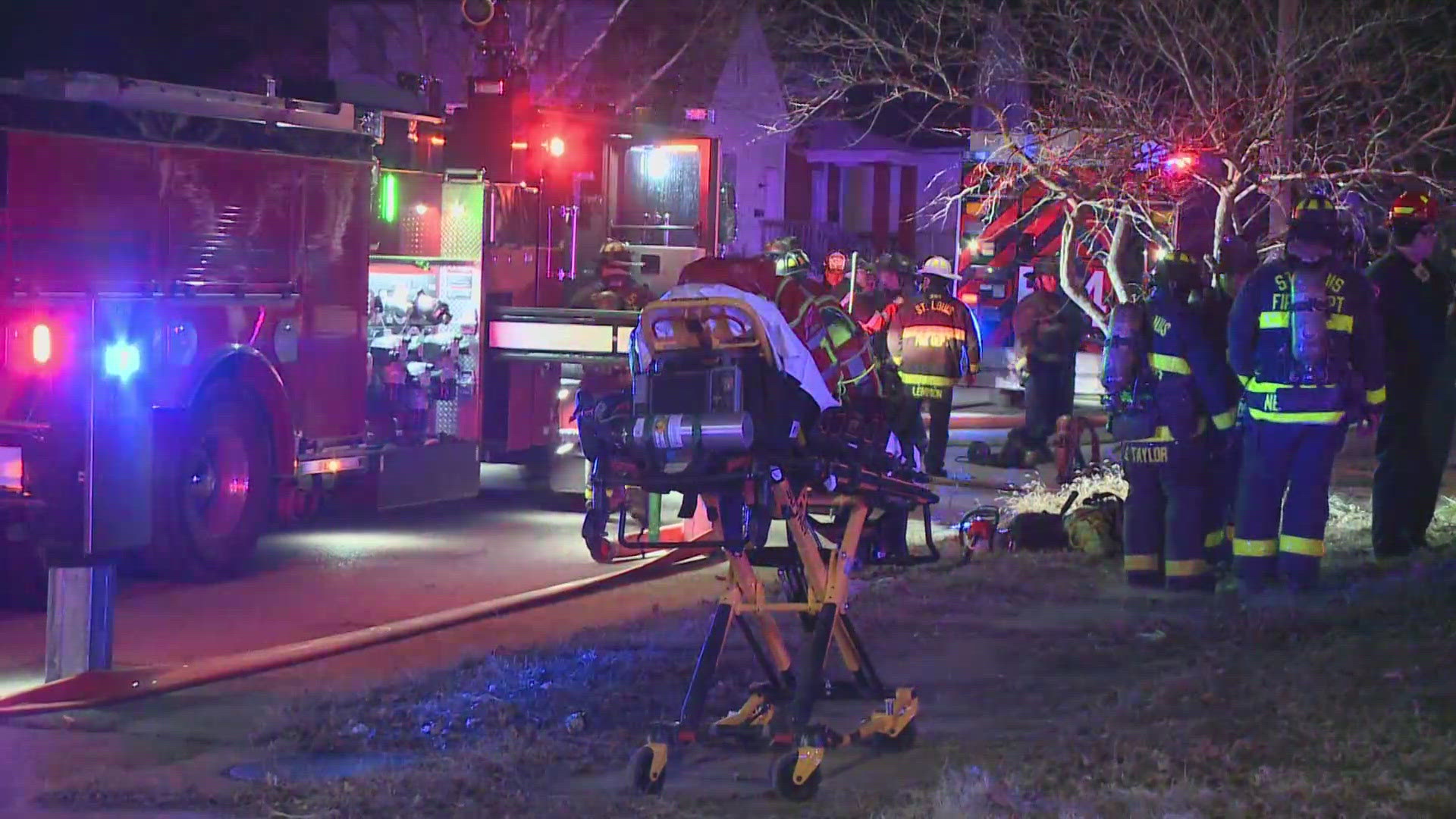 St. Louis firefighter narrowly escapes injury after falling through ...
