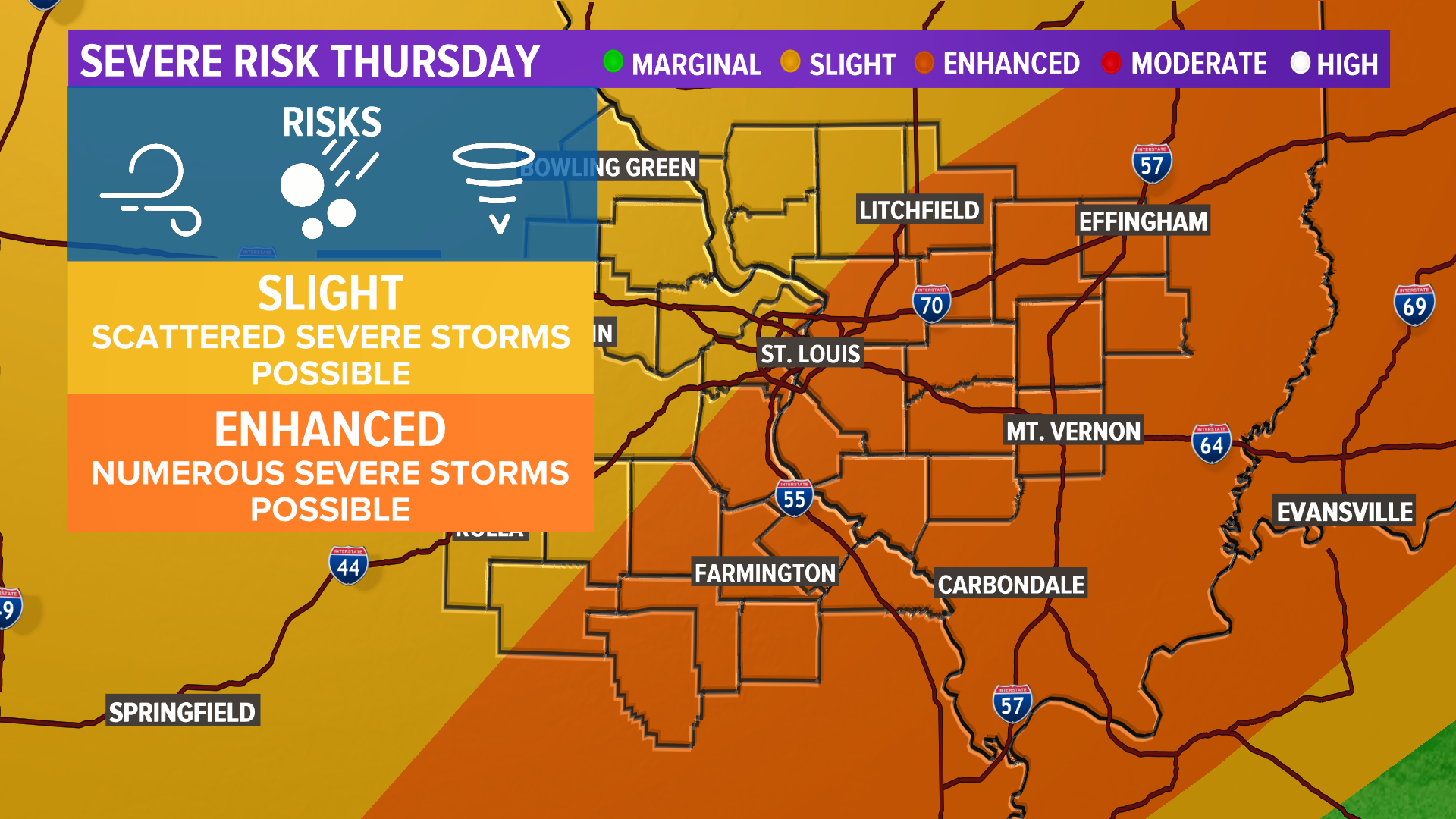 St. Louis weather timeline: Tracking severe storms Thursday | ksdk.com
