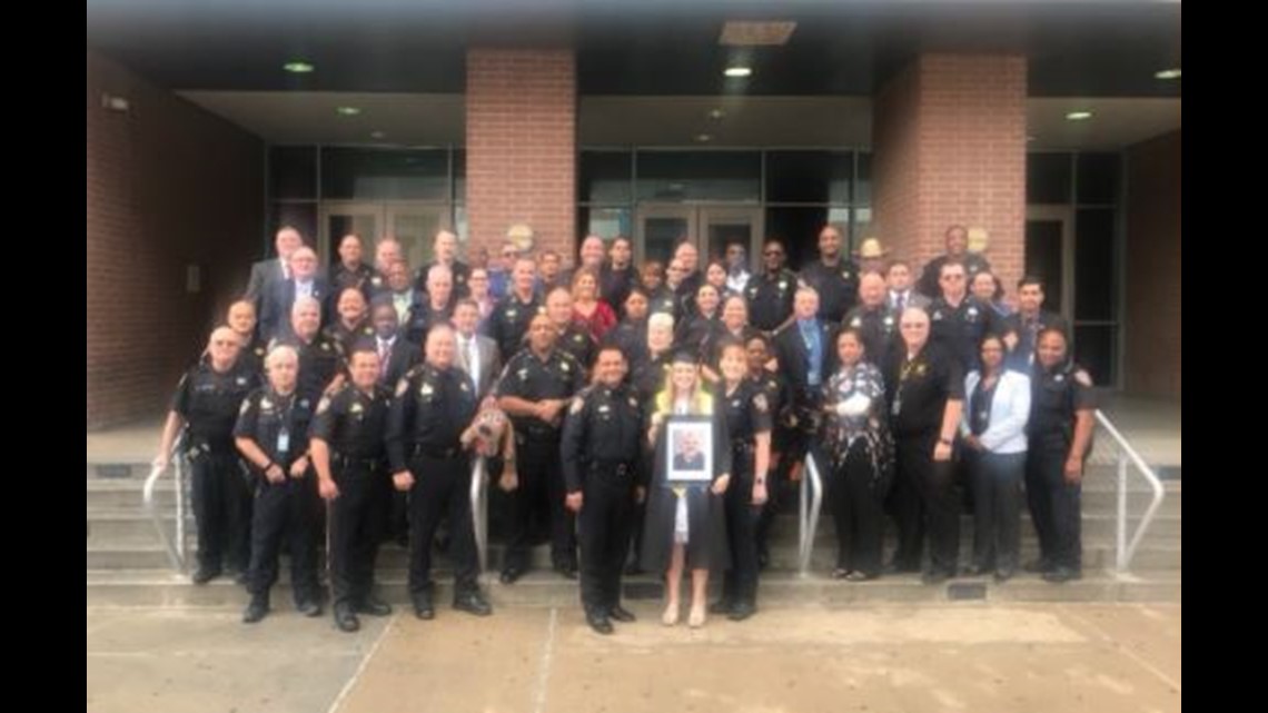 Texas deputies honor daughter of fallen officer before college ...