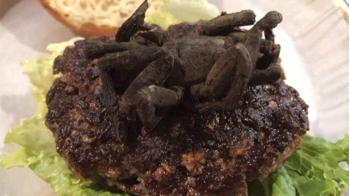 We're not kidding. Tarantula burgers are a thing. | ksdk.com