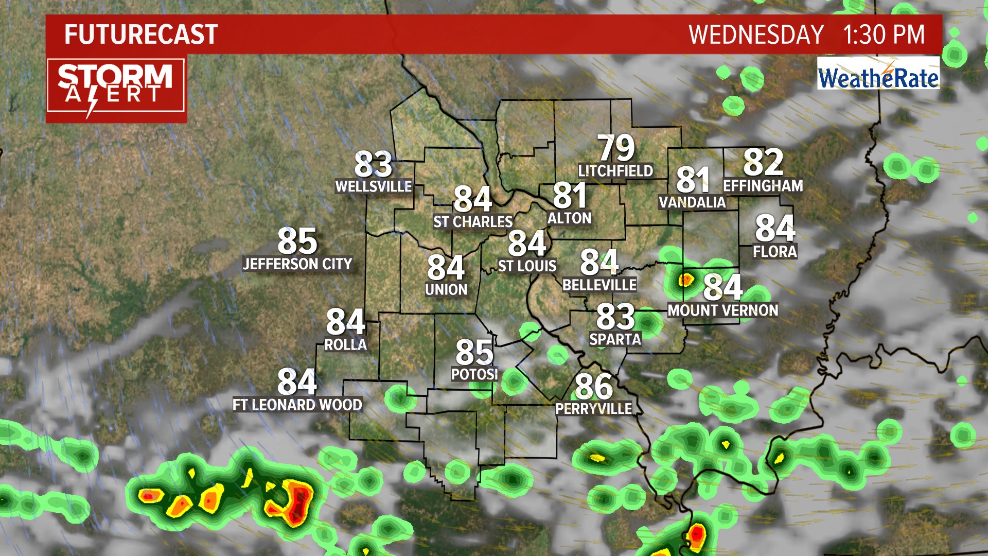 INTERACTIVE RADAR | Scattered storms tonight | ksdk.com