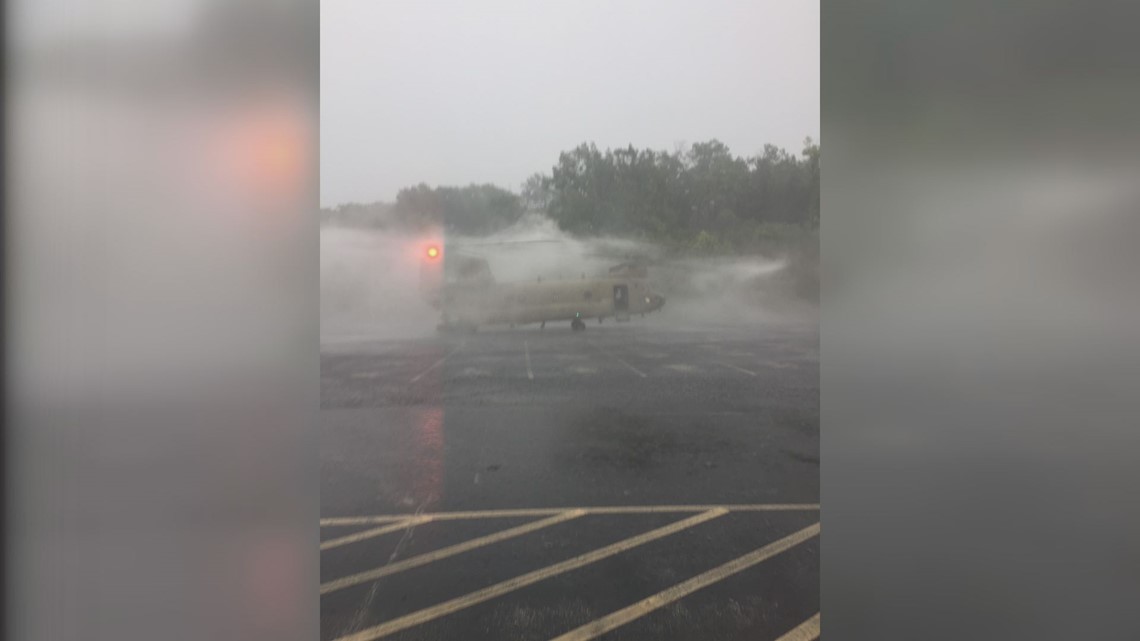 Military helicopter makes emergency landing in Festus parking lot ...