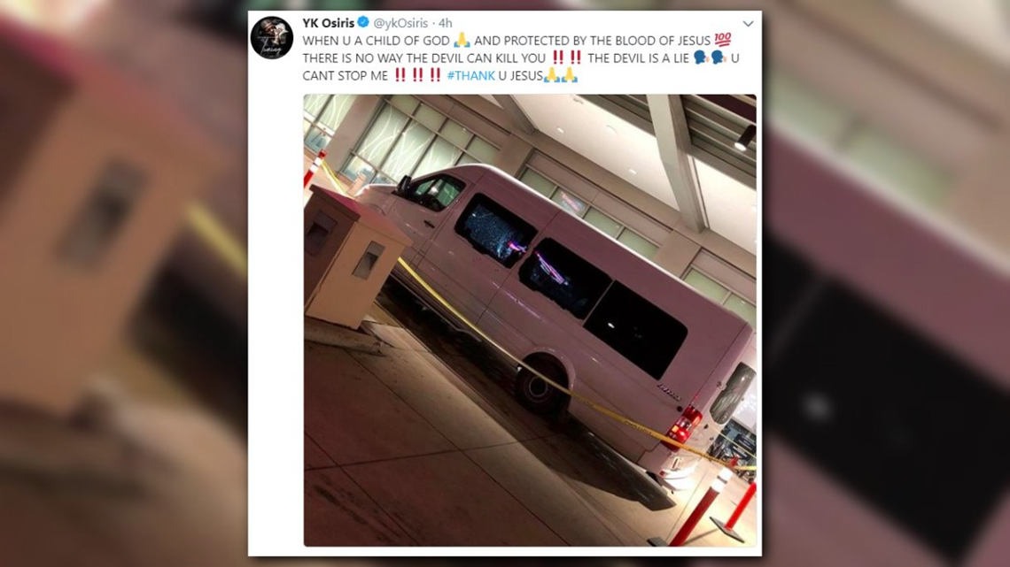 4 injured after rapper’s tour van riddled with bullets following ...