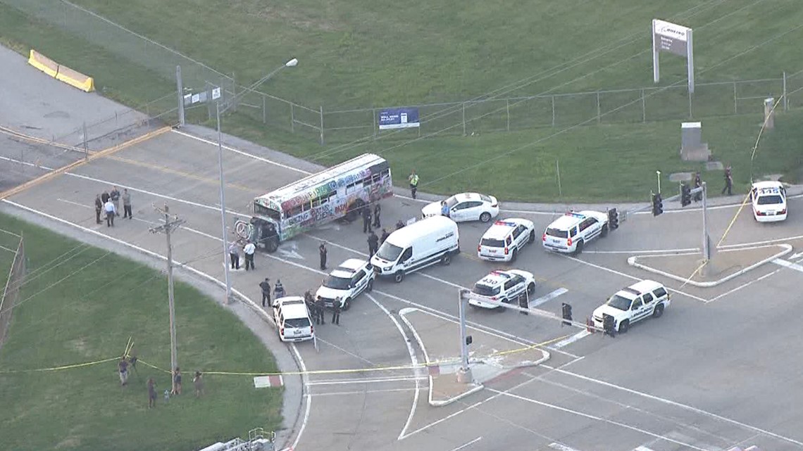 Activists block Boeing entrance with bus 'in solidarity with the people ...