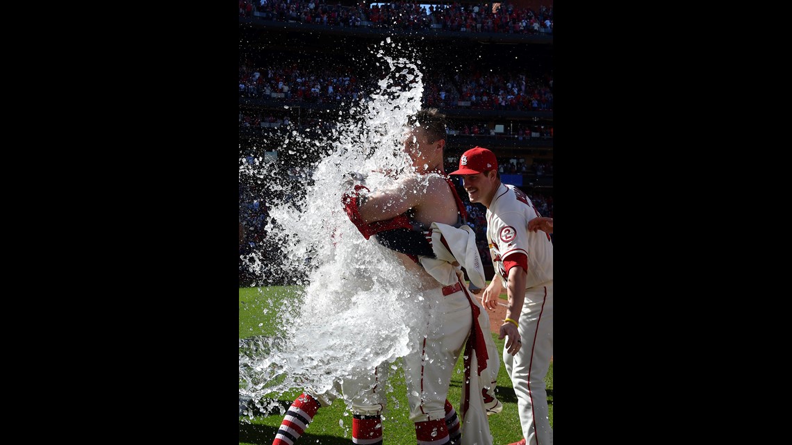 PHOTOS: Tyler O'Neill's jersey ripped off after walk-off homerun | ksdk.com