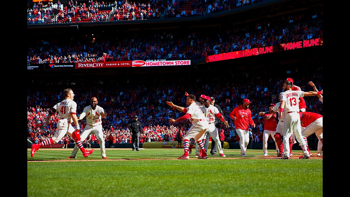 PHOTOS: Tyler O'Neill's jersey ripped off after walk-off homerun | ksdk.com