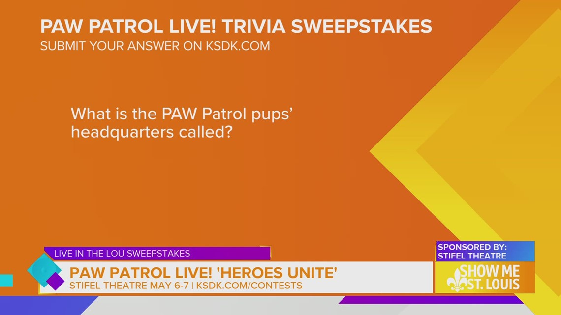 Enter to win tickets to 'PAW Patrol Live! Heroes Unite' | ksdk.com