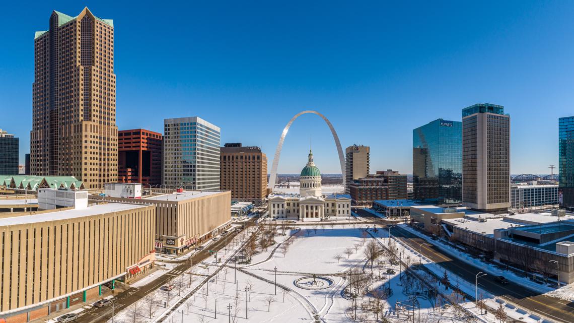 Drone video captures snow-covered St. Louis | ksdk.com