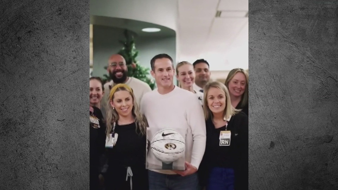 Dan Rolfes visits University Hospital, returns to the court with ...