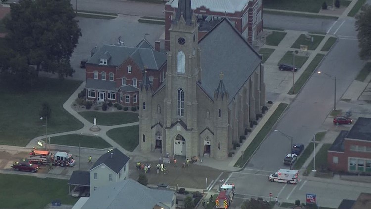 Fire causes minor damage to historic church in Breese IL | ksdk.com