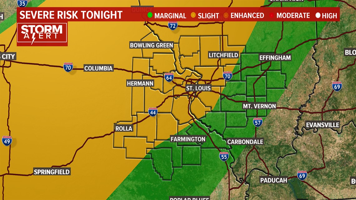 STL weather timeline: When and where to expect severe weather on ...