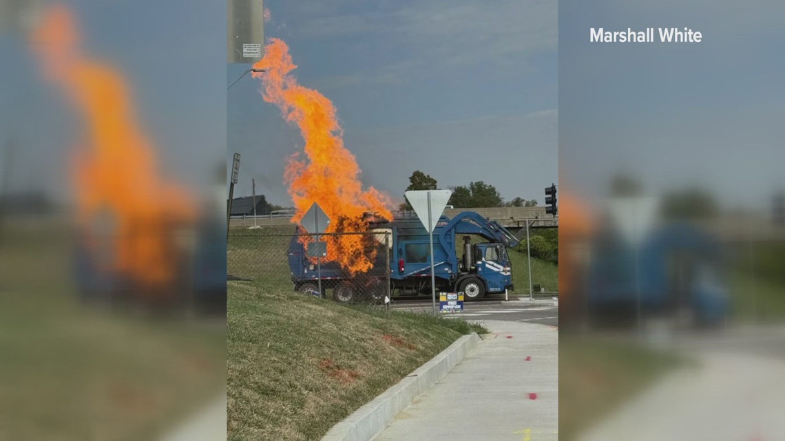 Garbage truck fire leads to an explosion | ksdk.com