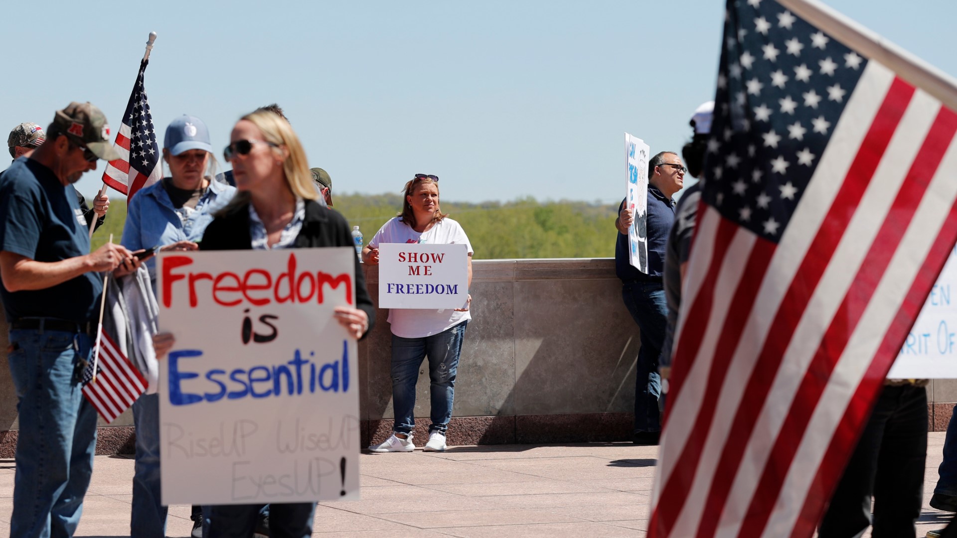 Photos: Crowds in Jefferson City protest Missouri stay-at-home order ...