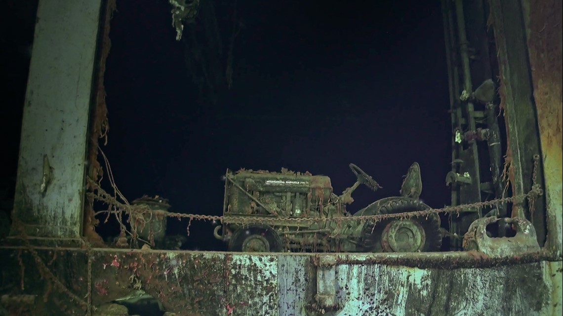 Underwater images released showing USS Hornet wreckage 76 years after ...