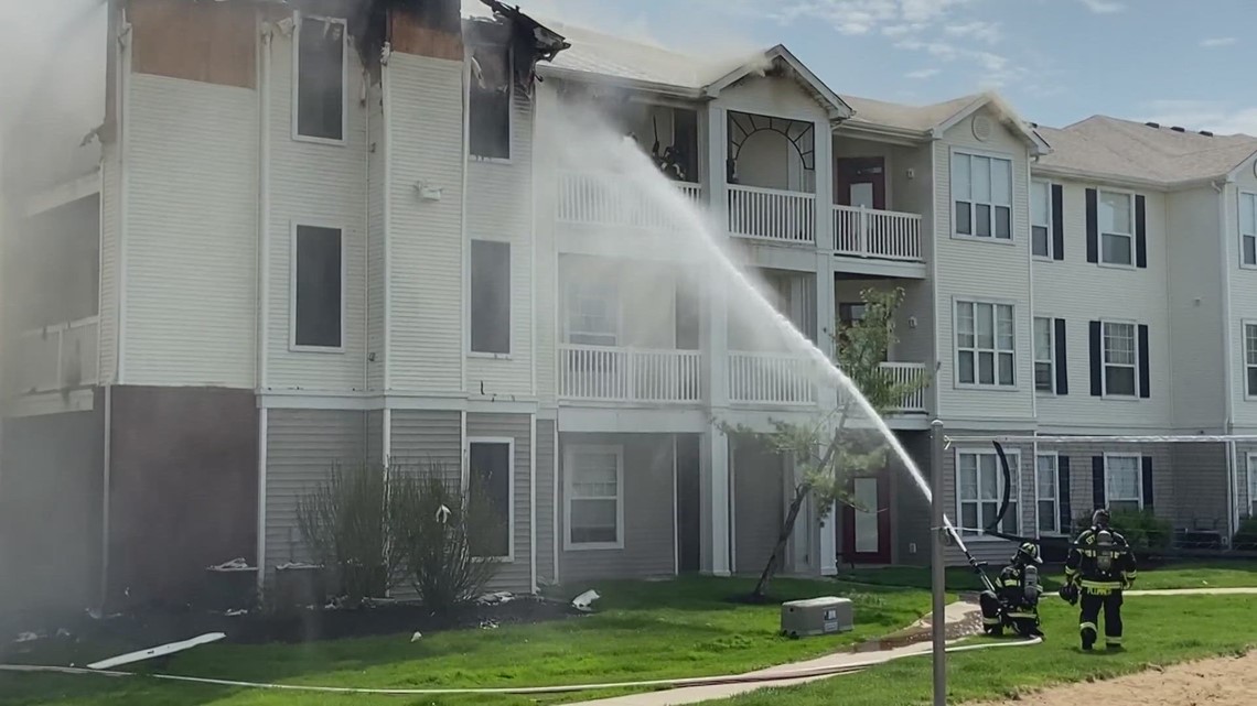 Several O'Fallon families displaced after massive apartment fire | ksdk.com