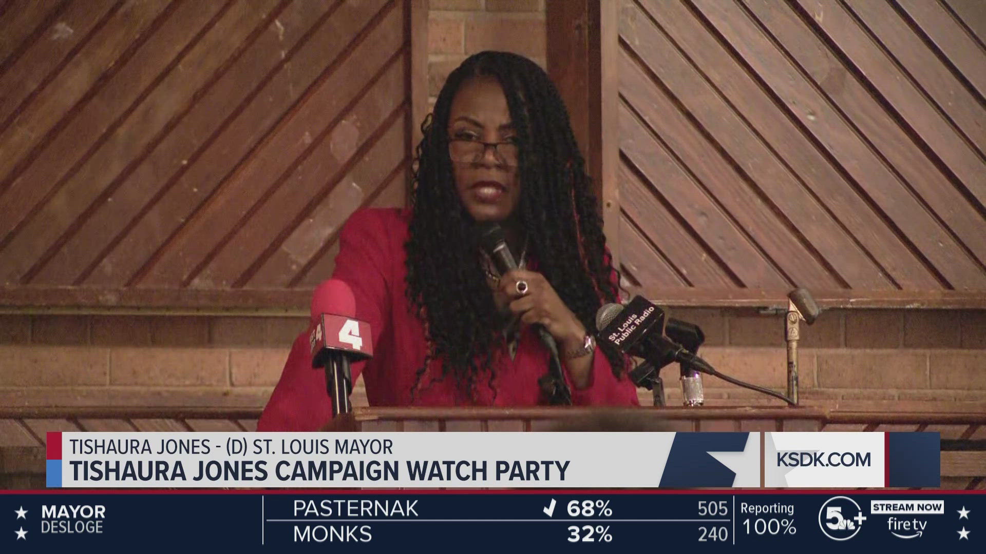 Tishaura Jones addresses supporters after loss to Cara Spencer in St ...