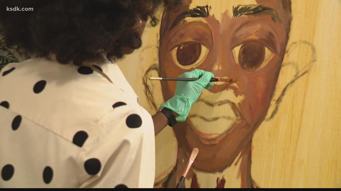 St. Louis artist paints exaggerated portraits to empower the Black ...