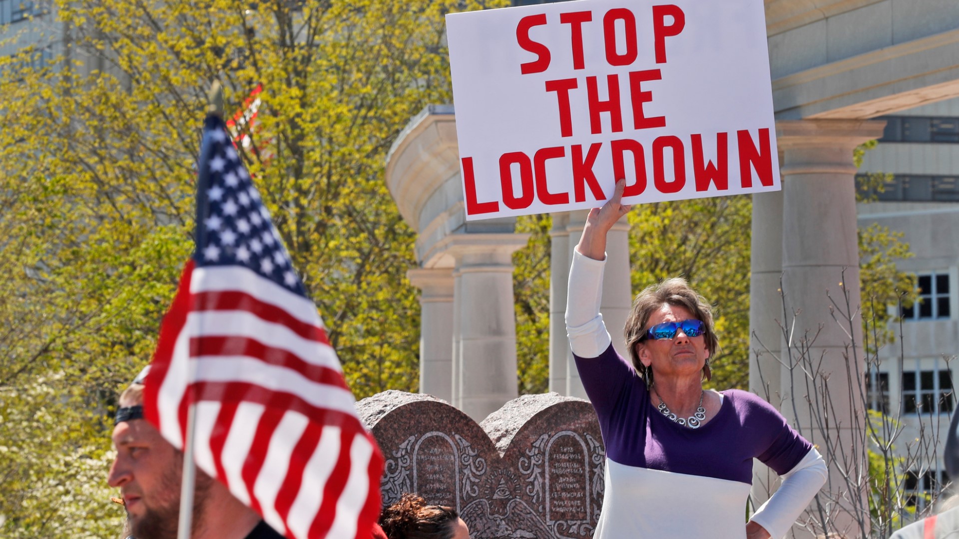 Photos: Crowds in Jefferson City protest Missouri stay-at-home order ...