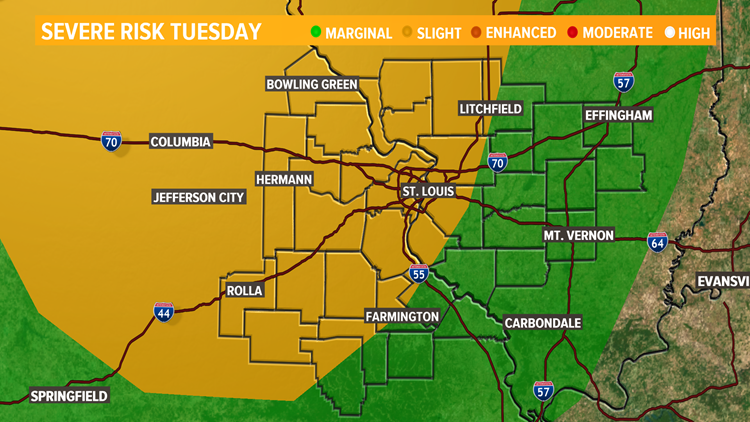 Strong storms and heavy rain forecast for the St. Louis area through the weekend | ksdk.com