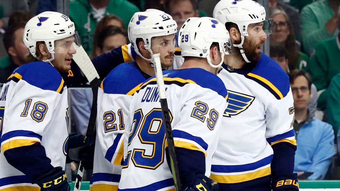 Maroon's goal in wild third period gives Blues series lead over Stars ...