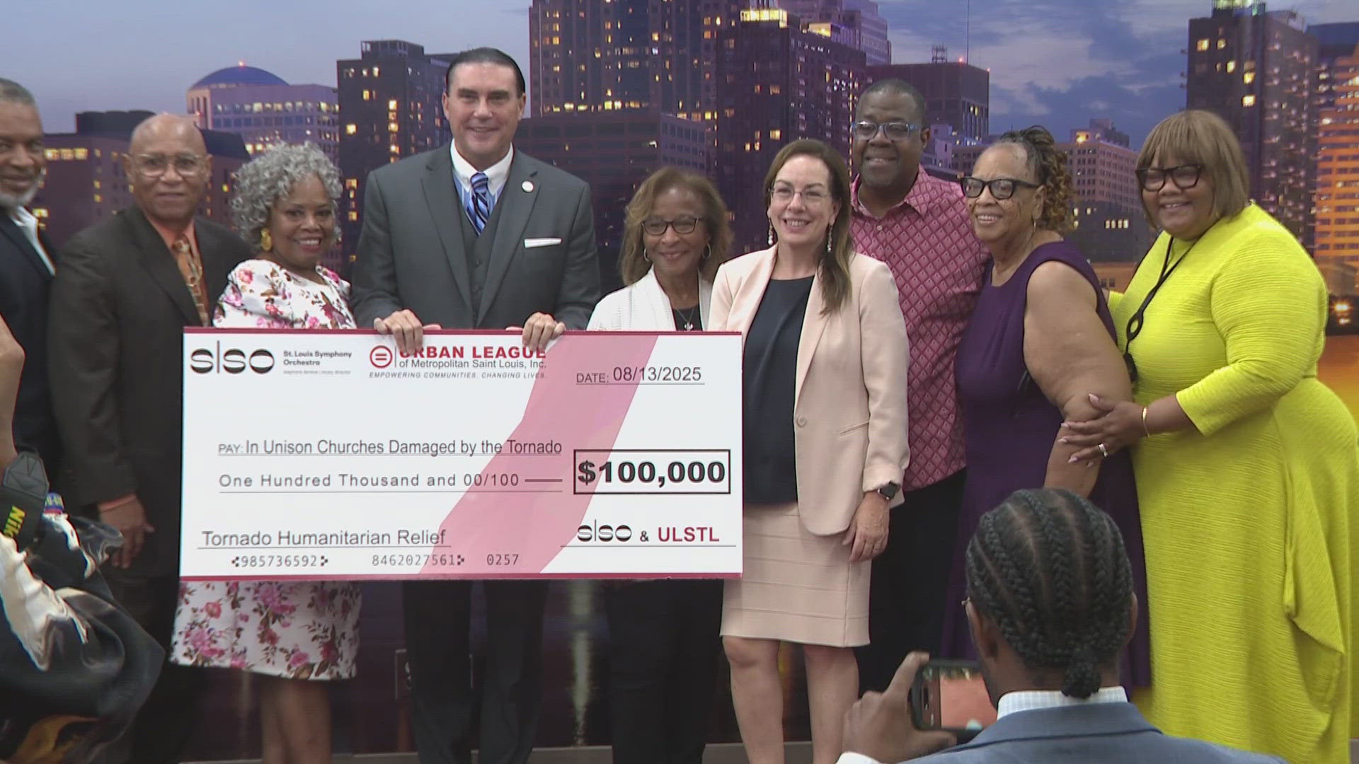 Tornado relief groups given $100K donation | ksdk.com