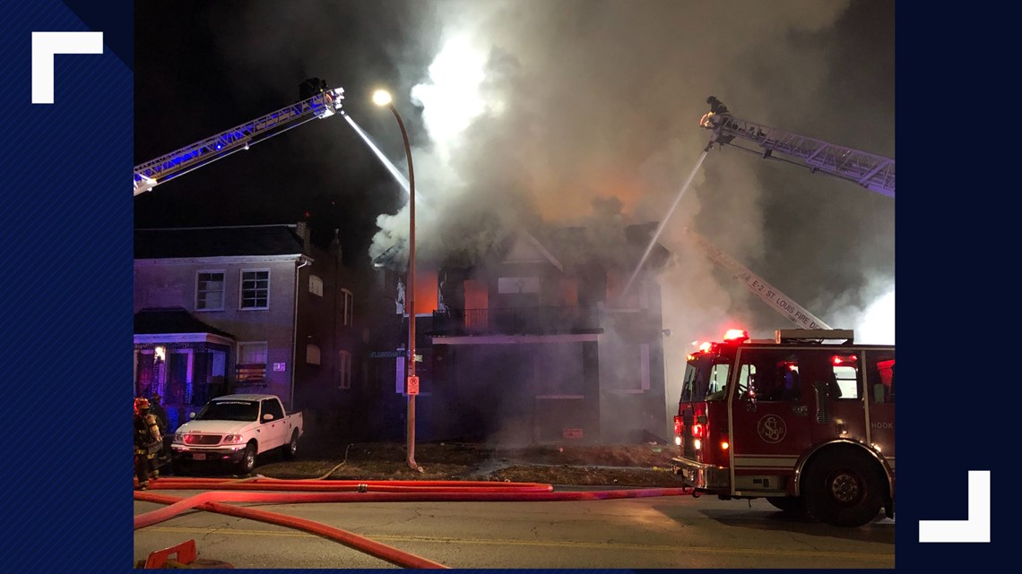 Crews battle large house fire overnight in north city | ksdk.com