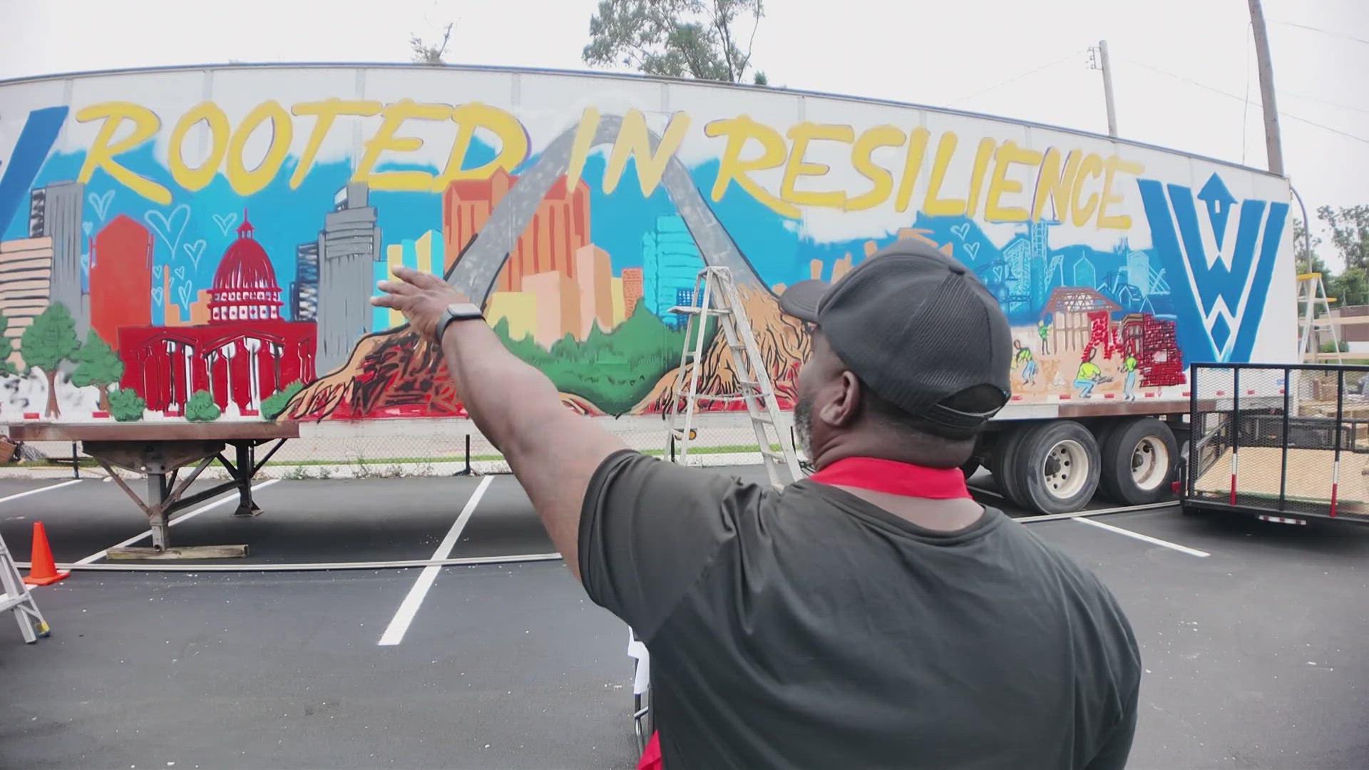 'Rooted in Resilience': Artist uses graffiti as symbol of hope in ...