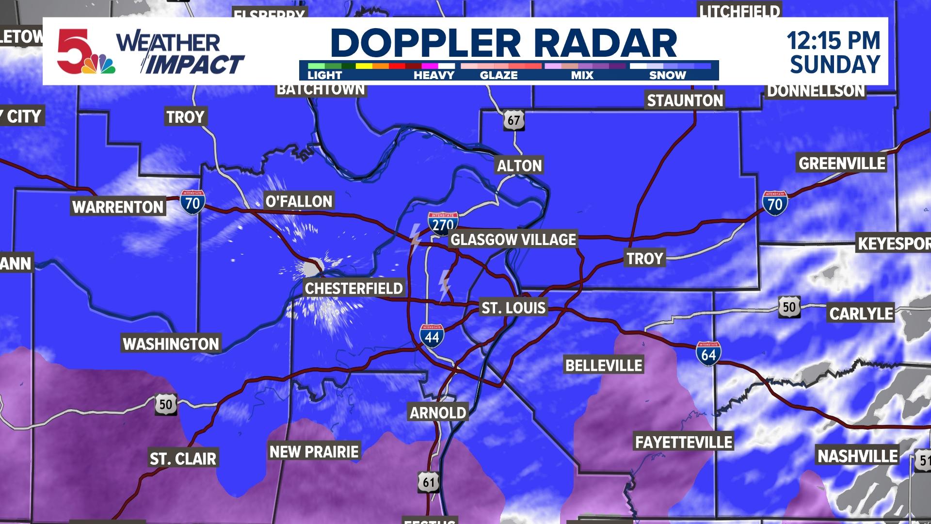 Sunday storm brings rare thundersnow to St. Louis area | ksdk.com