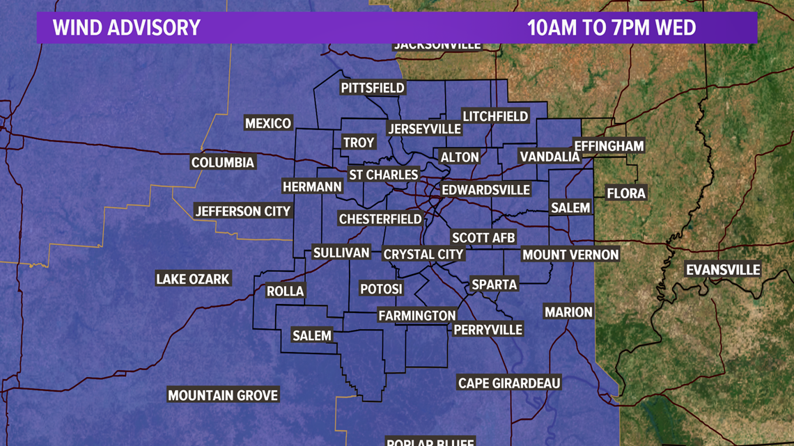 Hold on to your hats! Strong winds coming to St. Louis Wednesday and ...