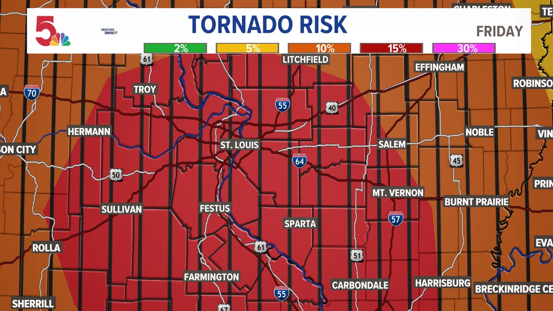 St. Louis storm updates: Thunderstorm, tornado risk for Friday night ...