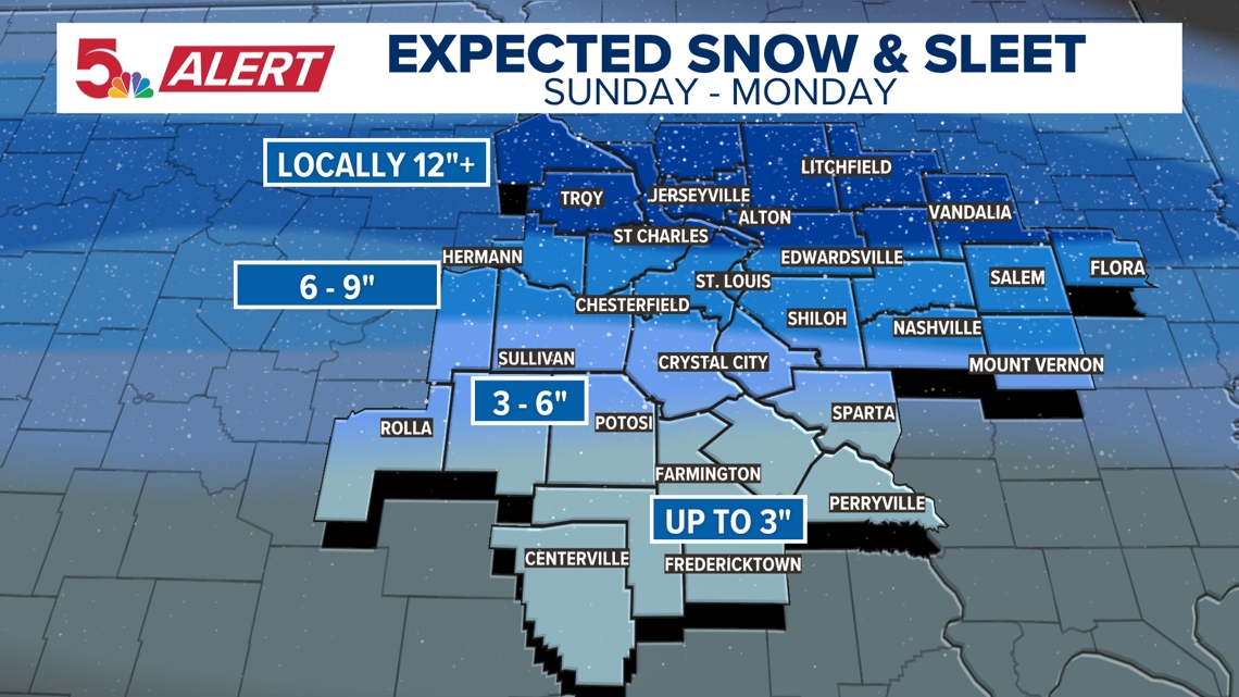 St. Louis winter storm snow forecast, timeline | ksdk.com