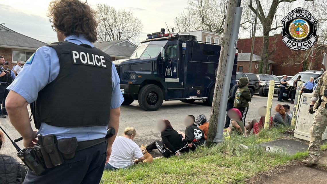 St. Louis police raid condemned apartments: 13 arrested, more than 60 ...