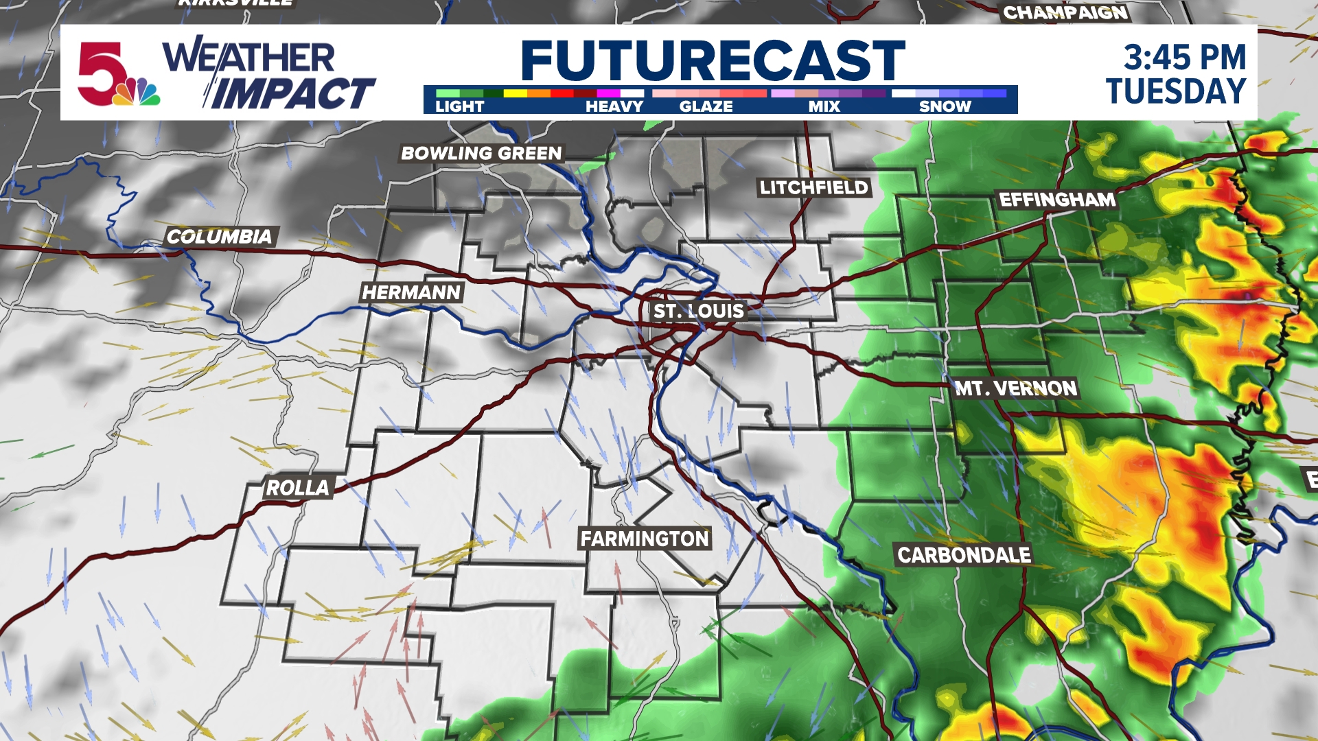 St. Louis area expecting severe thunderstorm chances Tuesday | ksdk.com