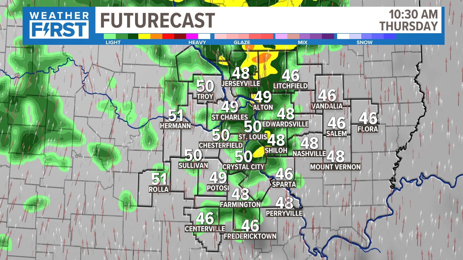 St. Louis weather forecast: Rain, wind and wintry mix this week | ksdk.com
